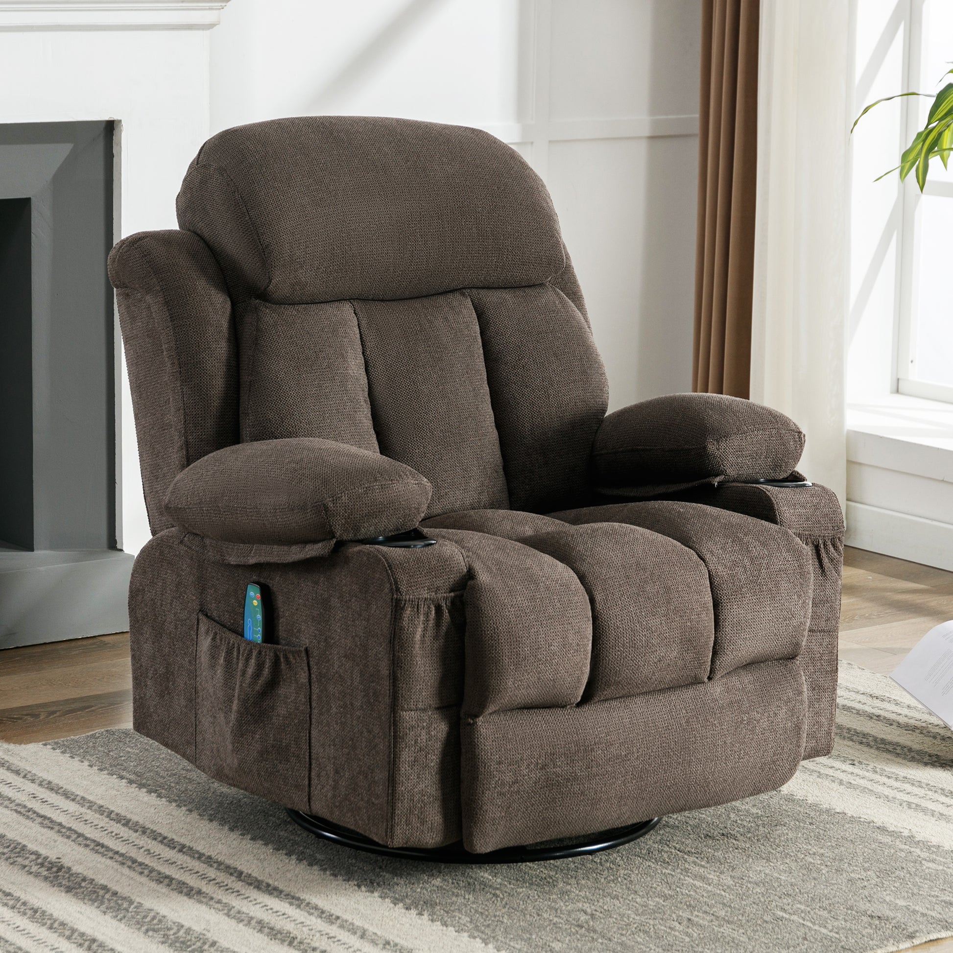 Rocker Recliner Chair, HSUNNS Swivel Rocking Chair Massage Recliner fo